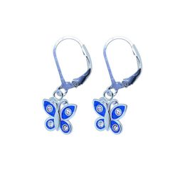 schmuck23 Ohrringe 925 Silber Schmetterling in Blau | Gr.: onesize