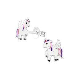 schmuck23 Ohrringe 925 Silber Einhorn in Bunt | Gr.: onesize