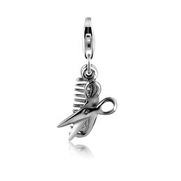 NENALINA Charm 925 Sterling Silber Kamm, Schere in Silber | Gr.: onesize