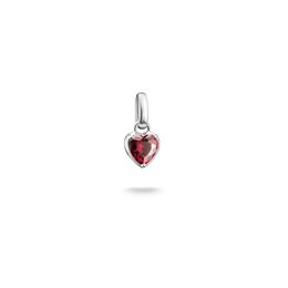 Thomas Sabo Charm-Anh&auml;nger Herz Geburtsstein Juli Connect in silberfarben, dunkelrot | Gr.: onesize