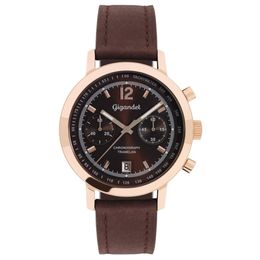 Gigandet Quarzuhr Chronograph "TRAMELAN" in Braun/Rosegold | Gr.: onesize