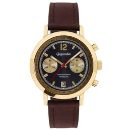 Gigandet Quarzuhr Chronograph "TRAMELAN" in Braun/Gold/Schwarz | Gr.: onesize