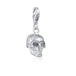 NENALINA Charm 925 Sterling Silber Totenkopf in Silber | Gr.: onesize