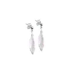 SILBERKETTEN-STORE 925 Silber Ohrstecker "Feder" | Gr.: onesize