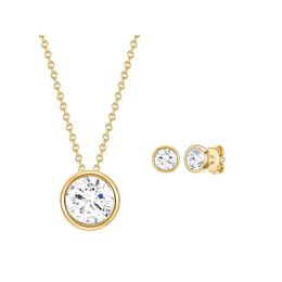 Rafaela Donata Schmuckset Sterling Silber verziert mit Kristallen von Swarovski in gelbgold | Gr.: onesize