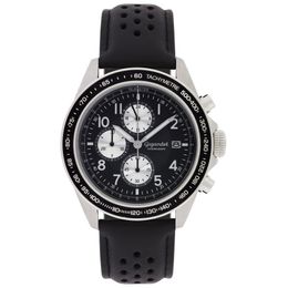 Gigandet Quarzuhr Chronograph "RACETRACK" in Schwarz/Silber | Gr.: onesize