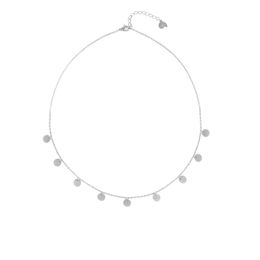 Hey Happiness Kette Kreis Anh&auml;nger Edelstahl in Silber - (L) 49-54 cm | Gr.: onesize