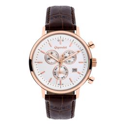 Gigandet Quarzuhr Chronograph "CLASSICO" in Braun/Rosegold/Silber | Gr.: onesize