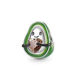 GNOCE Sterling Silber Avocado Herz Charm | Gr.: onesize