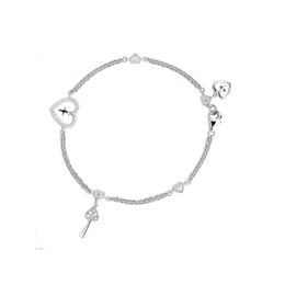 EYE CANDY Armband "BETTEL SCHL&Uuml;SSEL" in Silber aus Sterling-Silber - (L) 18,5 cm | Gr.: onesize