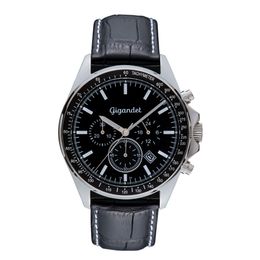 Gigandet Quarzuhr Chronograph "VOLANTE" in Schwarz/Silber | Gr.: onesize