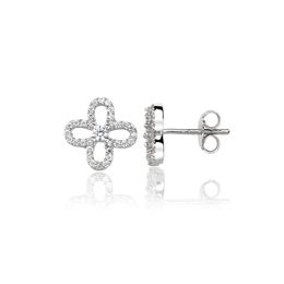 EYE CANDY Ohrstecker "BLUME" in Silber aus Sterling-Silber | Gr.: onesize