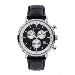 Gigandet Quarzuhr Chronograph "CLASSICO" in Schwarz/Silber | Gr.: onesize