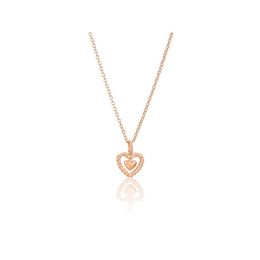 EYE CANDY Collier "HERZ" in Rosegold aus Sterling-Silber | Gr.: onesize