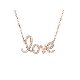 EYE CANDY Collier "LOVE" in Rosegold aus Sterling-Silber | Gr.: onesize