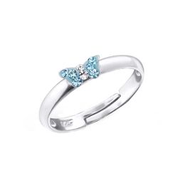 schmuck23 Ring 925 Silber Schmetterling in Hellblau | Gr.: onesize