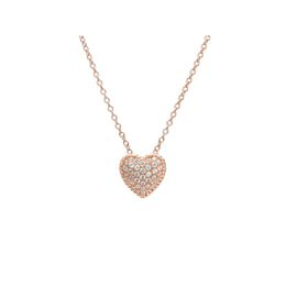 EYE CANDY Collier "HERZ" in Rosegold aus Sterling-Silber | Gr.: onesize