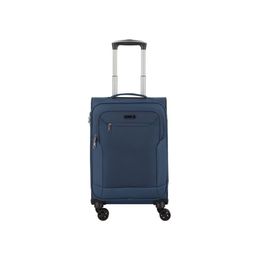 d&n D&N Travel Line 6854 4-Rollen Kabinentrolley 55 cm in blau grau petrol | Gr.: onesize