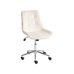 Beliani B&uuml;rostuhl MELROSE in Wei&szlig;/Schwarz/Silber - (W) 60 x (H) 82 x (L) 60 cm | Gr.: onesize