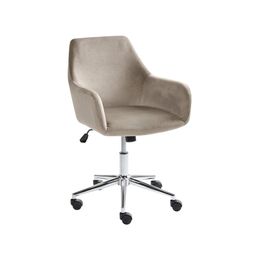 Beliani B&uuml;rostuhl WELLSTON in Beige/Silber/Schwarz - (W) 55 x (H) 80 x (L) 55 cm | Gr.: onesize