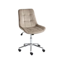Beliani B&uuml;rostuhl MELROSE in Beige/Schwarz/Silber - (W) 60 x (H) 82 x (L) 60 cm | Gr.: onesize