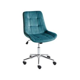 Beliani B&uuml;rostuhl MELROSE in Blau/Silber/Schwarz - (W) 60 x (H) 82 x (L) 60 cm | Gr.: onesize