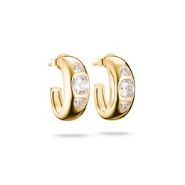 Thomas Sabo Creolen Mit Wei&szlig;en Zirkonia Steine Bold Elegance in gold, wei&szlig; | Gr.: onesize