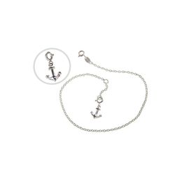 SILBERKETTEN-STORE 925 Silber Fu&szlig;kette mit Anh&auml;nger "Anker" | Gr.: 27