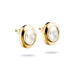 Thomas Sabo Ohrstecker Oval Mit Zirkoniasteinen in gold, wei&szlig; | Gr.: onesize