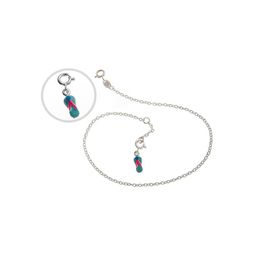 SILBERKETTEN-STORE 925 Silber Fu&szlig;kette mit Anh&auml;nger "Flipflop" | Gr.: 24