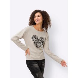 Heine Pullover in sand-meliert | Gr.: 38