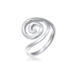 Elli Ring 925 Sterling Silber Kreis, Spirale in Silber | Gr.: 56