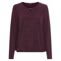 Olsen Langarmshirt Clara in aubergine silber - 0001 | Gr.: 44