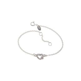 SILBERKETTEN-STORE 925 Silber Armband "Herz" mit Zirkoniasteinen | Gr.: 18