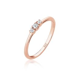 Elli DIAMONDS Ring 925 Sterling Silber Verlobungsring in Rosegold | Gr.: 58