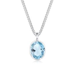 Elli Halskette 925 Sterling Silber in Hellblau | Gr.: 45 cm
