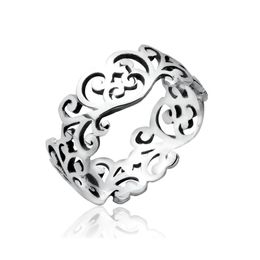 Elli Ring 925 Sterling Silber Ornament in Grau | Gr.: 54