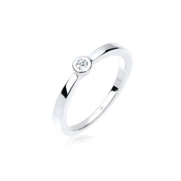 Elli DIAMONDS Ring 925 Sterling Silber Verlobungsring in Wei&szlig; | Gr.: 54