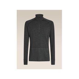 Icebreaker Unterhemd Merino 260 ZoneKnit LS Half Zi in Schwarz011 | Gr.: XL