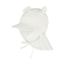 Sterntaler Schirmm&uuml;tze mit Nackenschutz Ohren in ecru | Gr.: 45 cm
