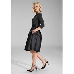 Swing Cocktailkleid in schwarz silber - 0001 | Gr.: 36