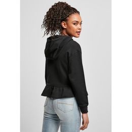 Urban Classics Damen Ladies Organic Volants Hoody in black | Gr.: M