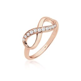 Elli Ring 925 Sterling Silber Infinity in Rosegold | Gr.: 56