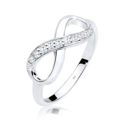 Elli Ring 925 Sterling Silber Infinity in Wei&szlig; | Gr.: 58