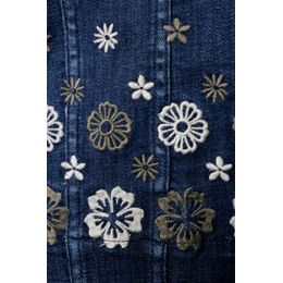 CREATION L PREMIUM Witt Damen Jeansblazer mit Bl&uuml;tenstickerei, weicher Material-Mix, blue-stone-washed, Gr&ouml;&szlig;e 38