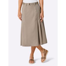 CREATION L PREMIUM Witt Damen A-Linien-Rock inklusive G&uuml;rtel, beige, Gr&ouml;&szlig;e 48