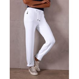 CREATION L PREMIUM Wit Damen Jogg Pants mit Ziertaschen, wei&szlig;, Gr&ouml;&szlig;e 38
