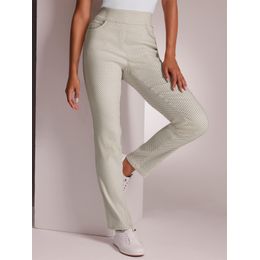 CREATION L PREMIUM Witt Damen Bengalinhose mit Dehnbund, sesam-wei&szlig;-gemustert, Gr&ouml;&szlig;e 20