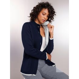 CREATION L PREMIUM Wit Damen Wendejacke aus Jacquard-Feinstrick, marine-wei&szlig;, Gr&ouml;&szlig;e 40