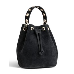 Schultertasche "Beutel", Damen, Gr. B/H/T: 27cm x 22cm x 19cm onesize, schwarz, Leder, Collezione Alessandro, Taschen Schultertasche, aus echtem Leder